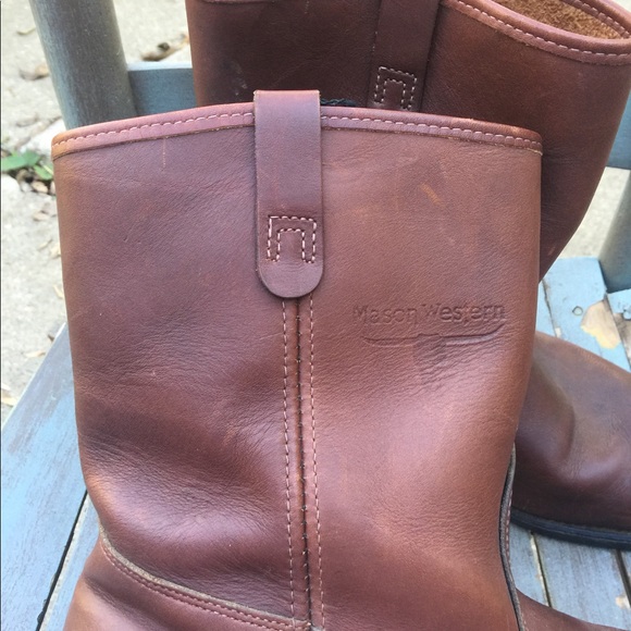 Shoes | Mens Mason Western Tan Leather Pull On Boots 95m | Poshmark